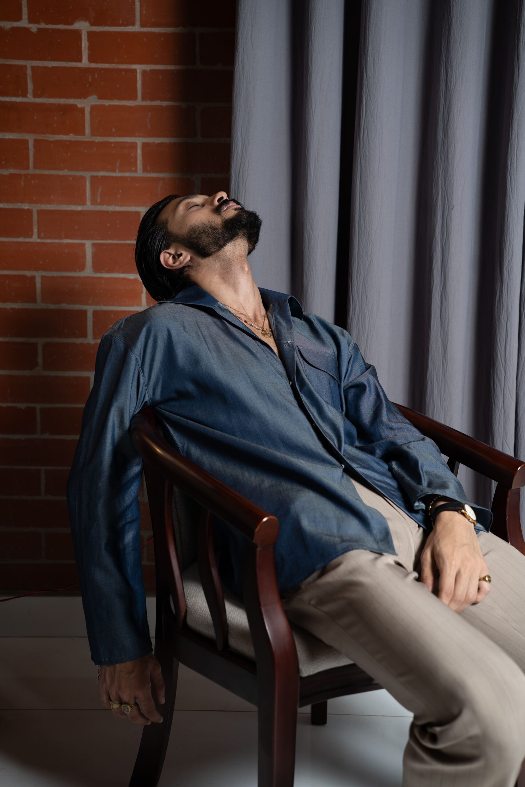 Denim Flow Shirt – Tapered